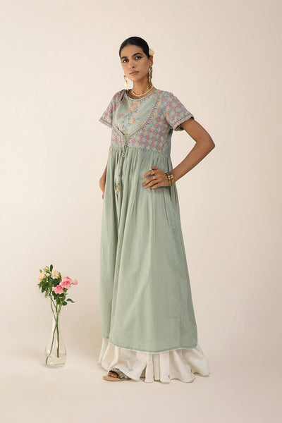Multani Blue Hues Anarkali Frock – GENERATION